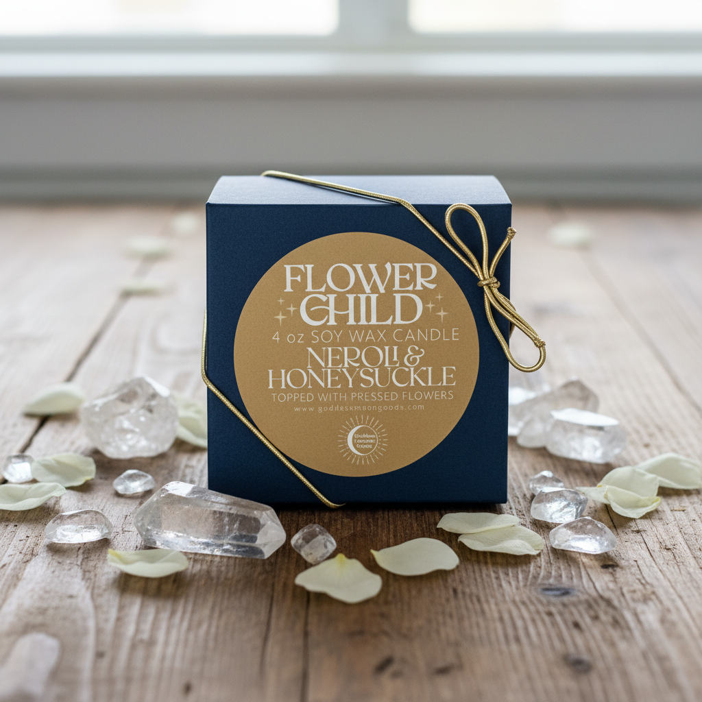 Flower Child Candle By Goddess Moon Goods – Esalen Bookstore